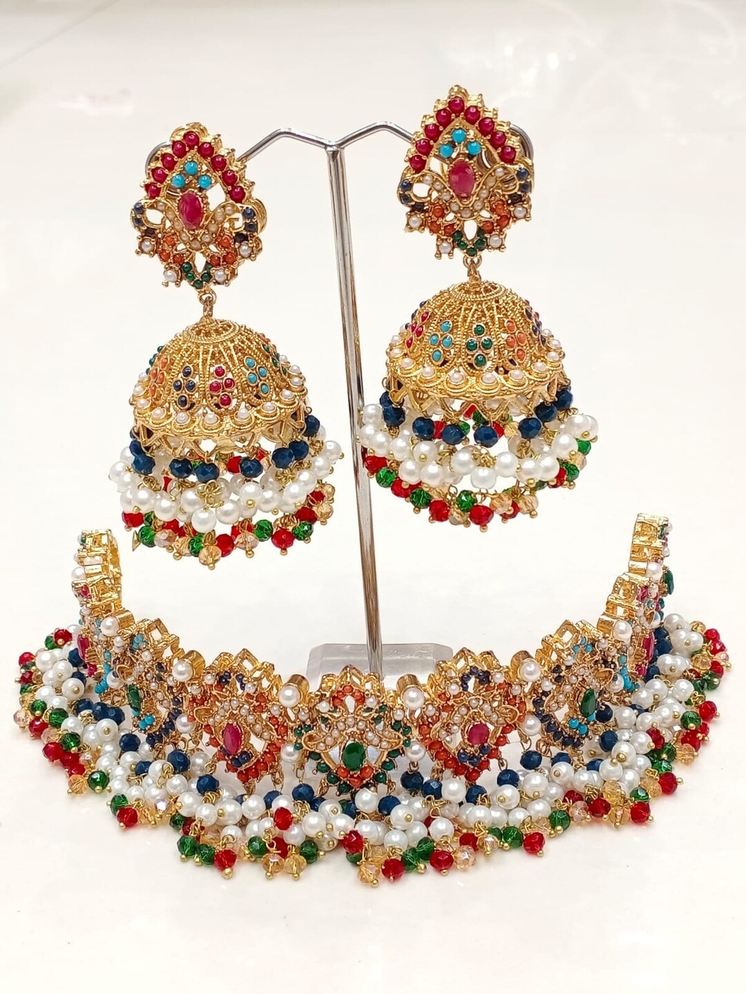 Pakistani Choker Set / Indian Pakistani Bridal Shaadi Jewelry/ - Etsy