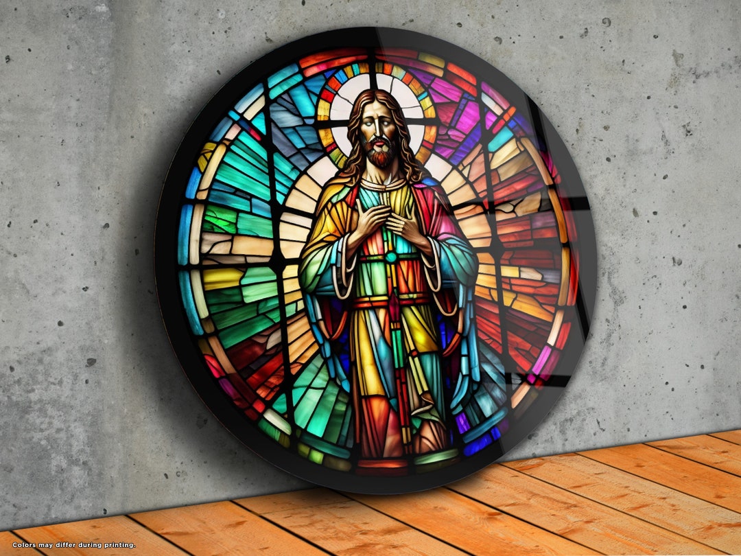Christ Wall Art, Jesus Glass Wall Art, Glass Printing Art, Jesus of ...