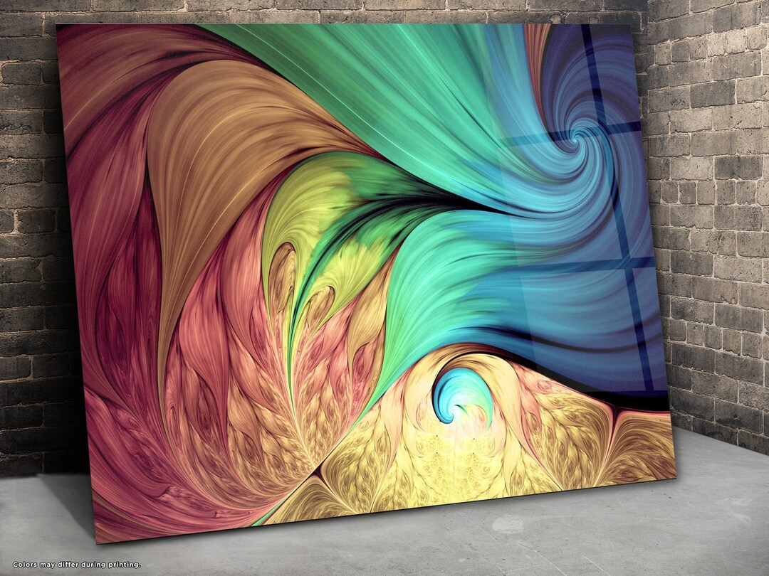 Colorfull Abstract Wall Art, Glass Printing Art, Glass Wall Art,durable ...