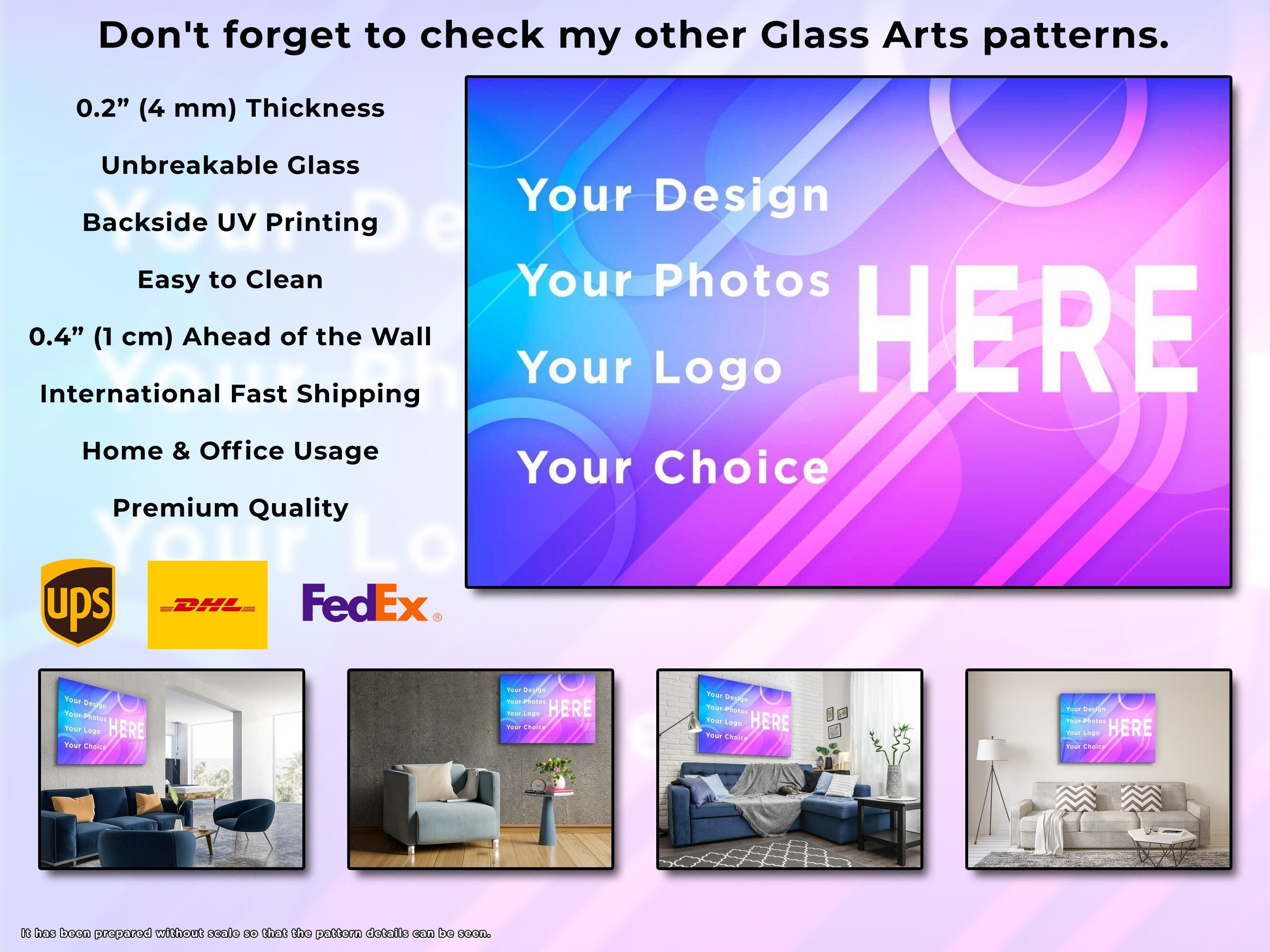 Custom Glass Printing Service Tempered Glass Art Personalised - Etsy