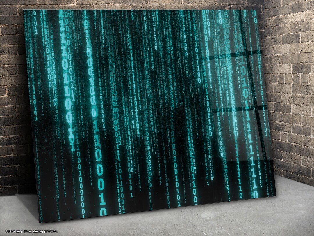 Matrix Movie Tempered Glass Wall Art: Programmer Gift - Etsy