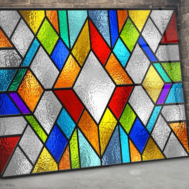 Stained Glass Art Print - Etsy