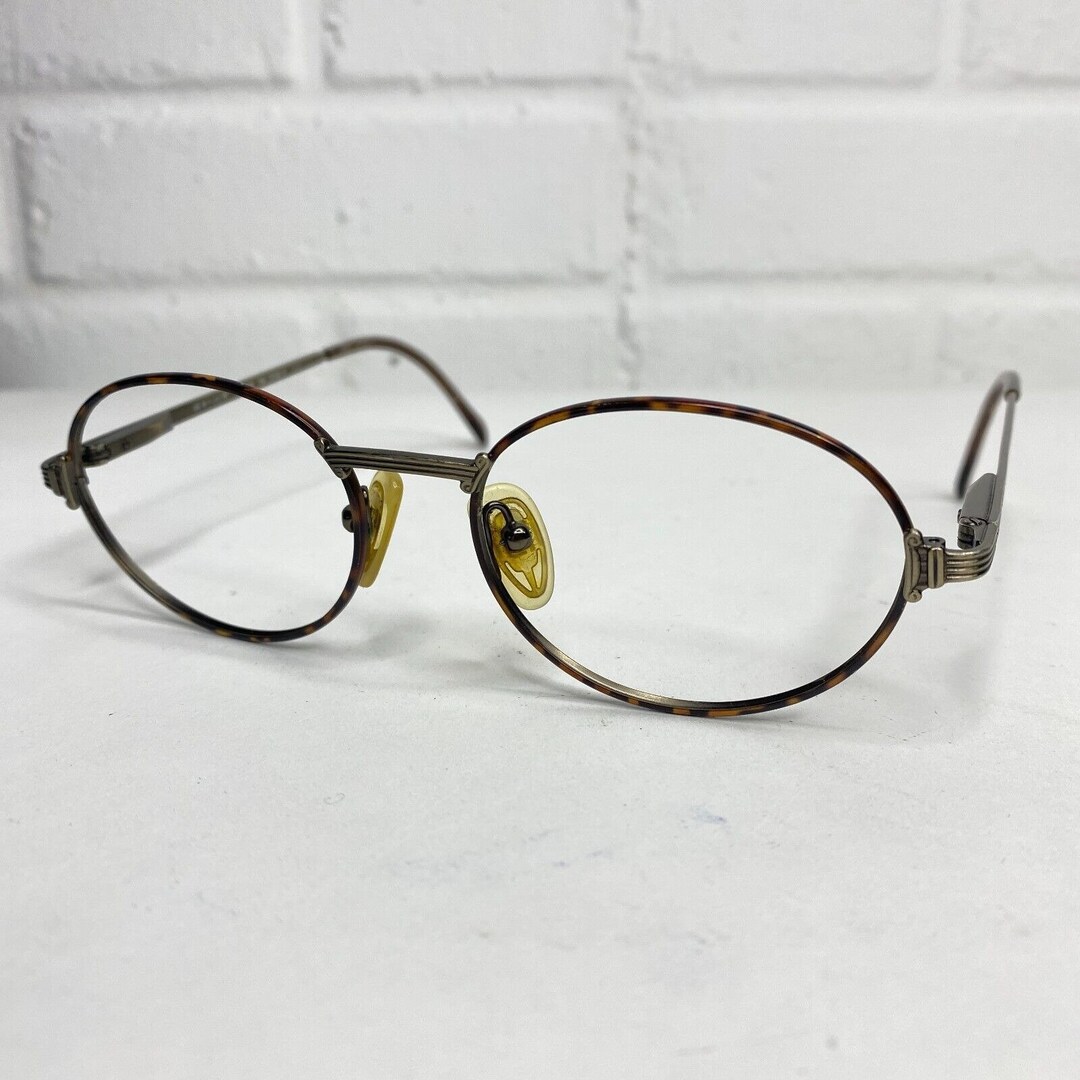 Vintage FENDI Eyeglasses Havana Antique Bronze Round Eyeglasses Frames ...