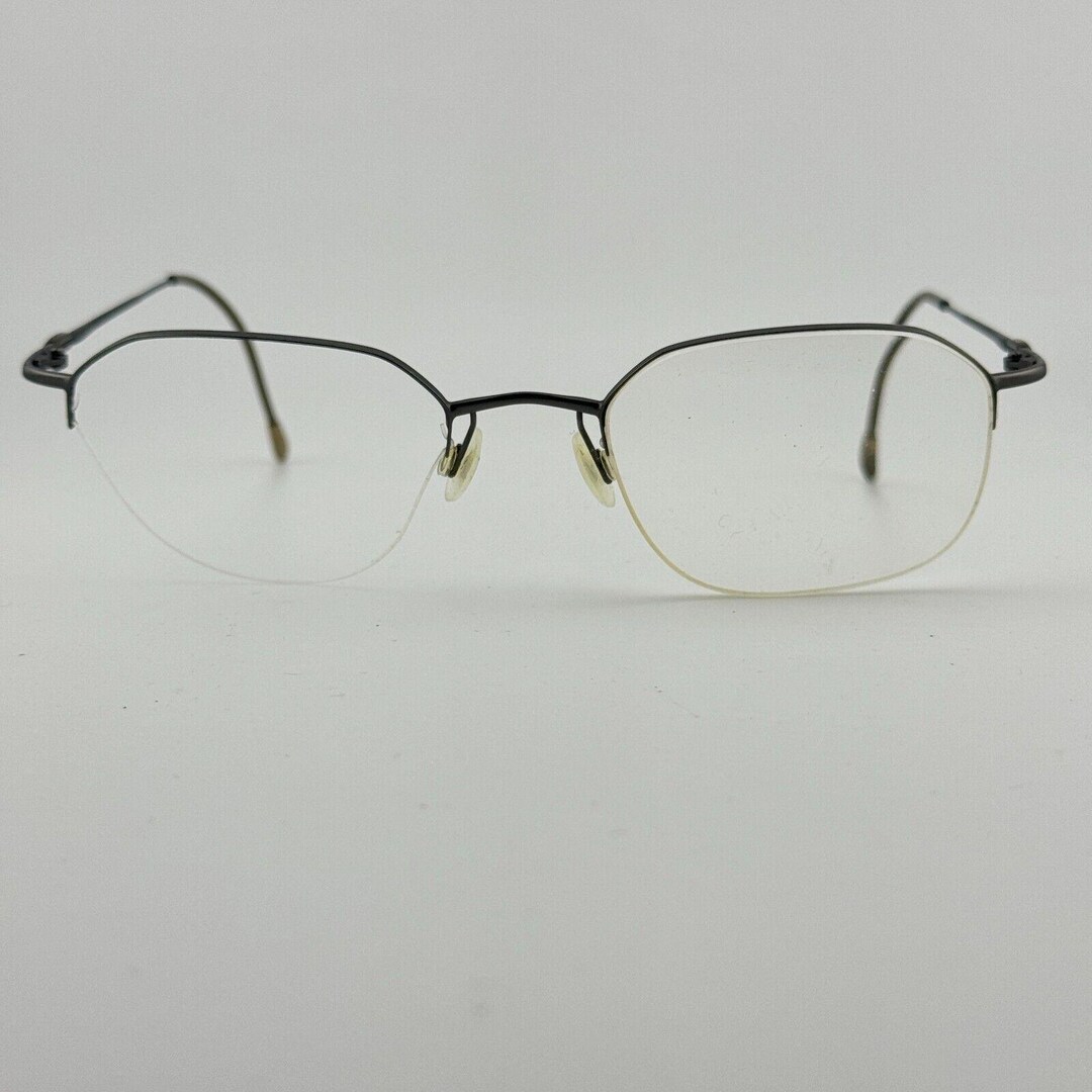 Silhouette Small Eyeglasses Frames Half Rim Silver H13159 - Etsy