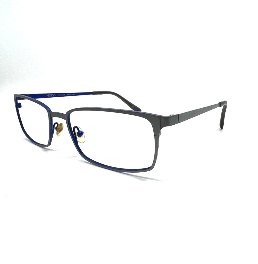 Modo Eyeglasses Frames MODEL 4201 Blue Silver Square 55-18-145 - Etsy