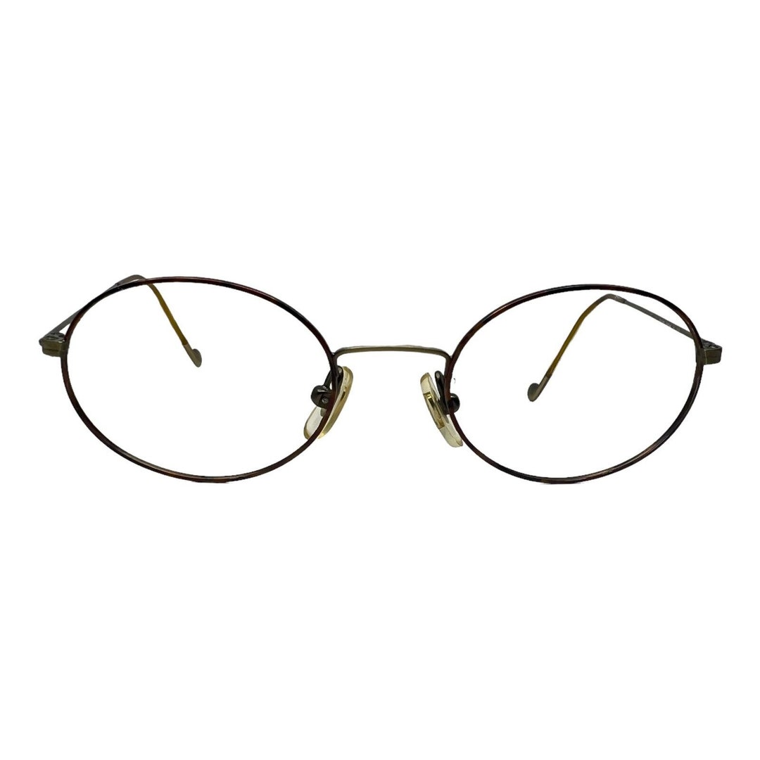 Vintage Calvin Klein CK115 553 Brown Gold Metal Oval Sunglasses H4593 ...