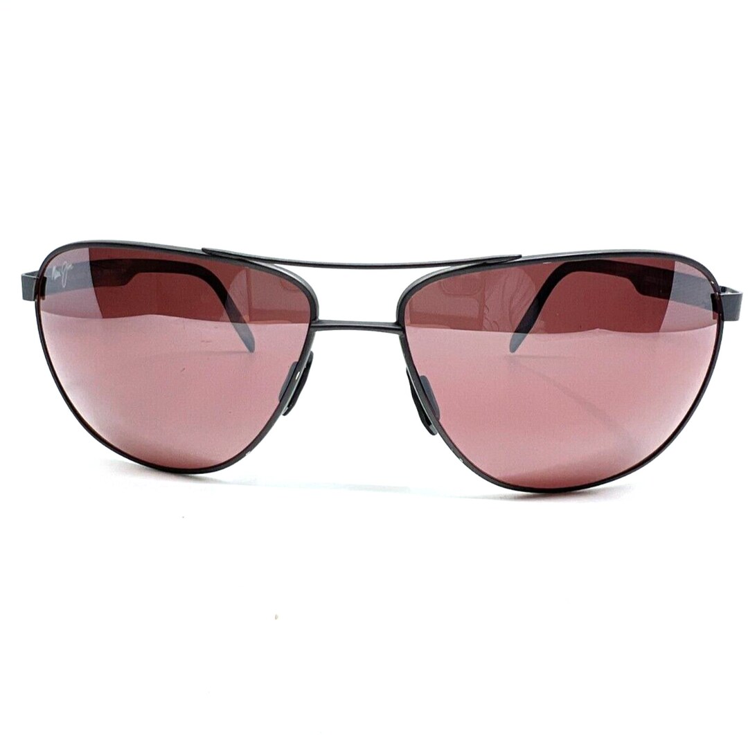 Maui Jim CASTLES MJ 728-02 Polarized Matte Black Aviator Sunglasses 61 ...