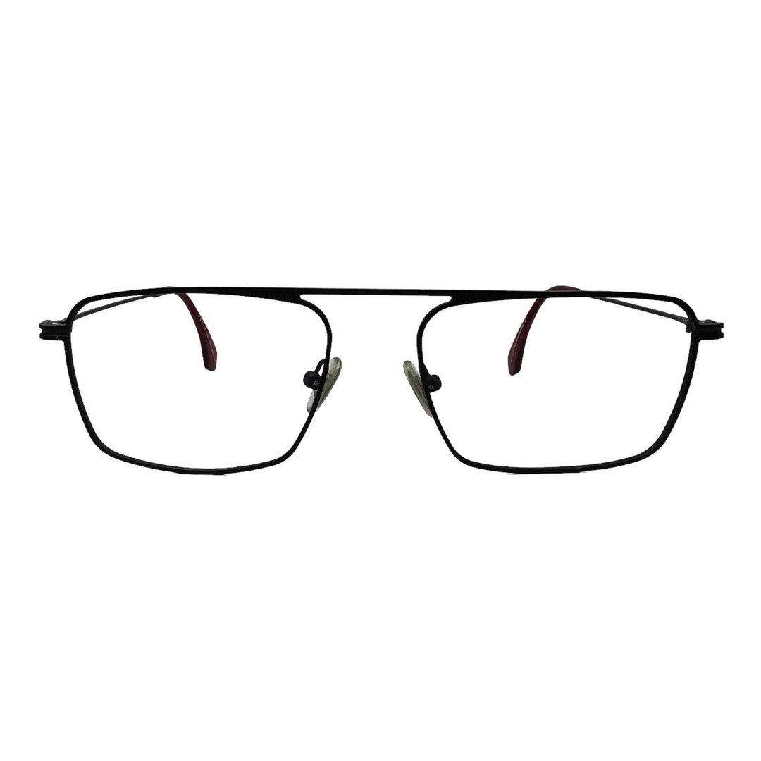 C-ZONE Eyeglasses Frames Silver Red Square U1201 30 56-18-145mm H4598 ...