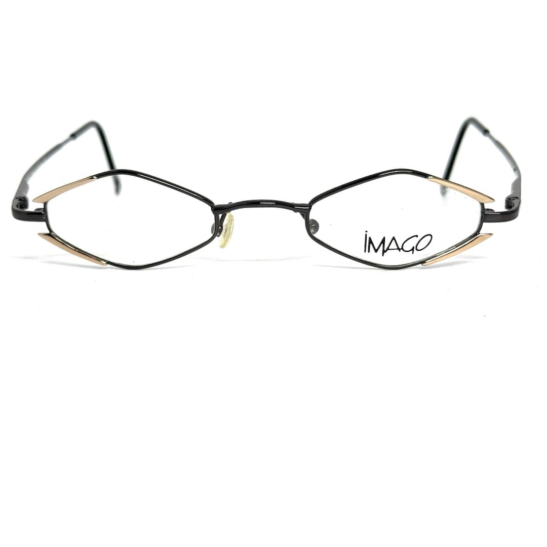 Imago Eyeglasses Frames Ocis 44-22 Silver Black Gold H15516 - Etsy