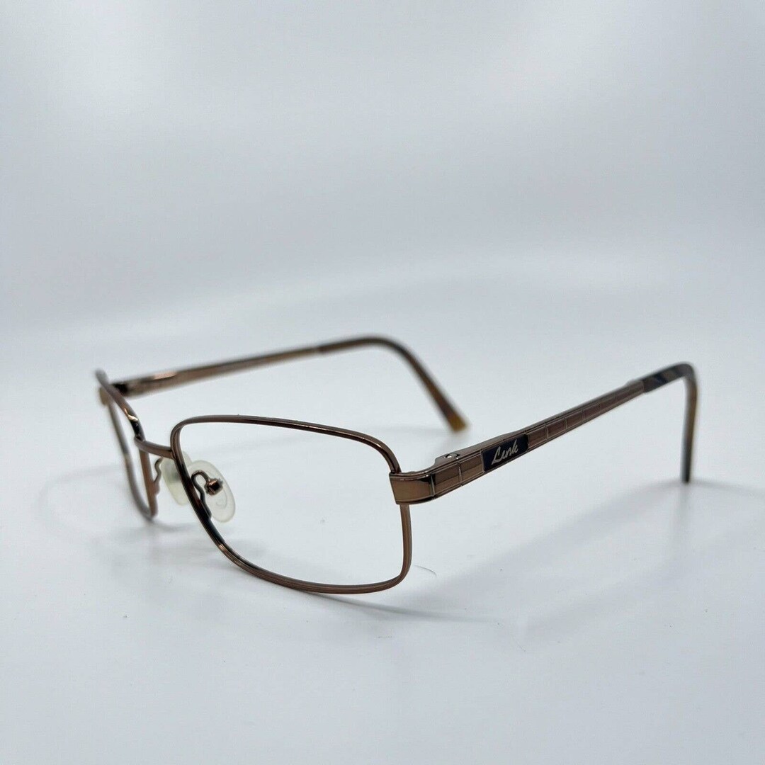 LINK OCCHIALI Eyeglasses Frame LINK2073 56-18-140 Brown Polished H6862 ...