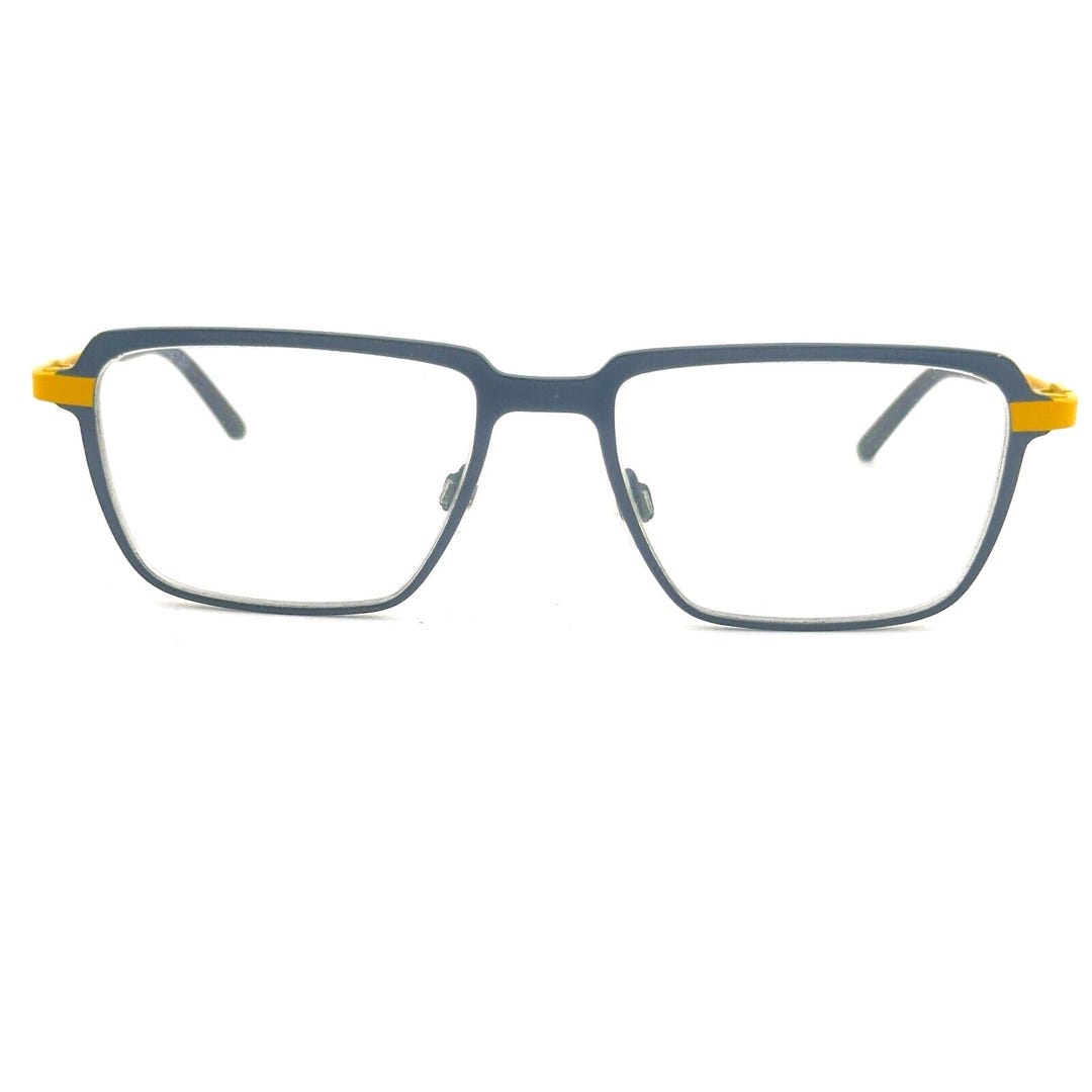 Bevel Eyeglasses Frames Blue Yellow Michigan Big Bwn Dimi 53-17 H14681 ...