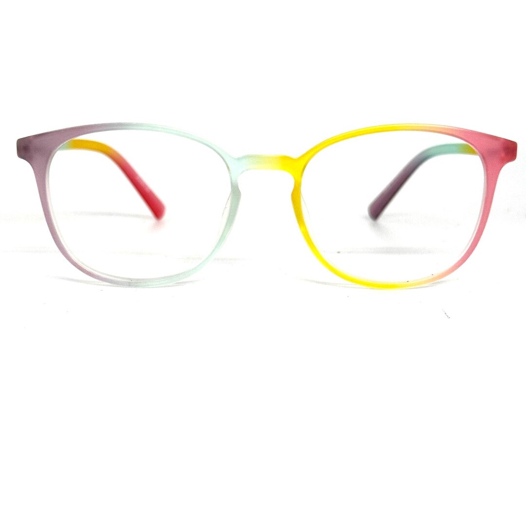 Zenni 2035739 Square Eyeglasses Frame Opaque Rainbow 48-19-138 H16925 ...