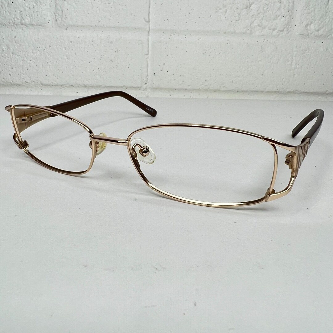 ZENNI Full Rim Metal Mens Rectangle Eyeglasses Optical Frame Gold ...