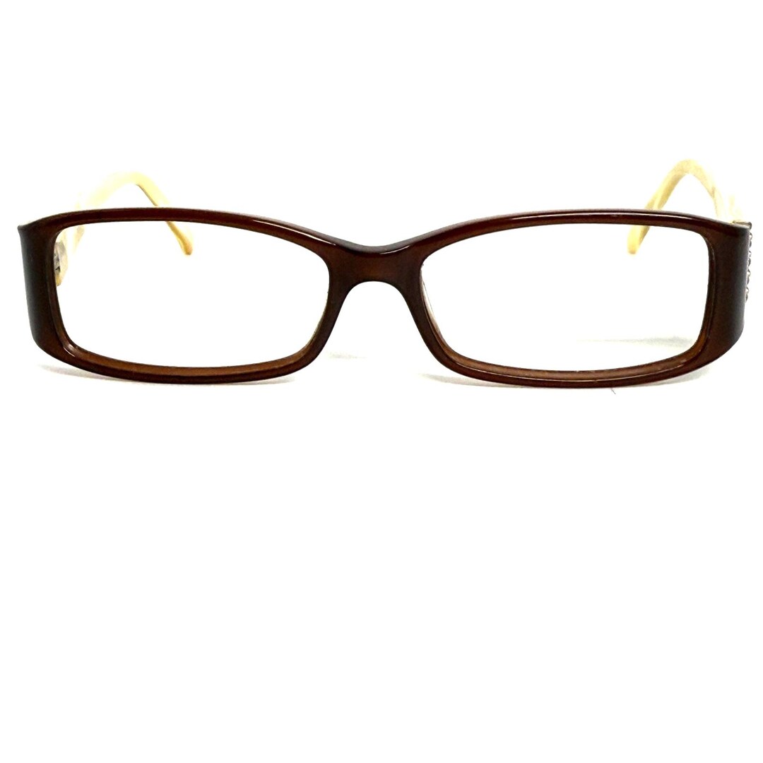 Vogue Eyeglasses Frames VO2595-B 1665 Brown Ivory Rectangle 52-15-130 ...