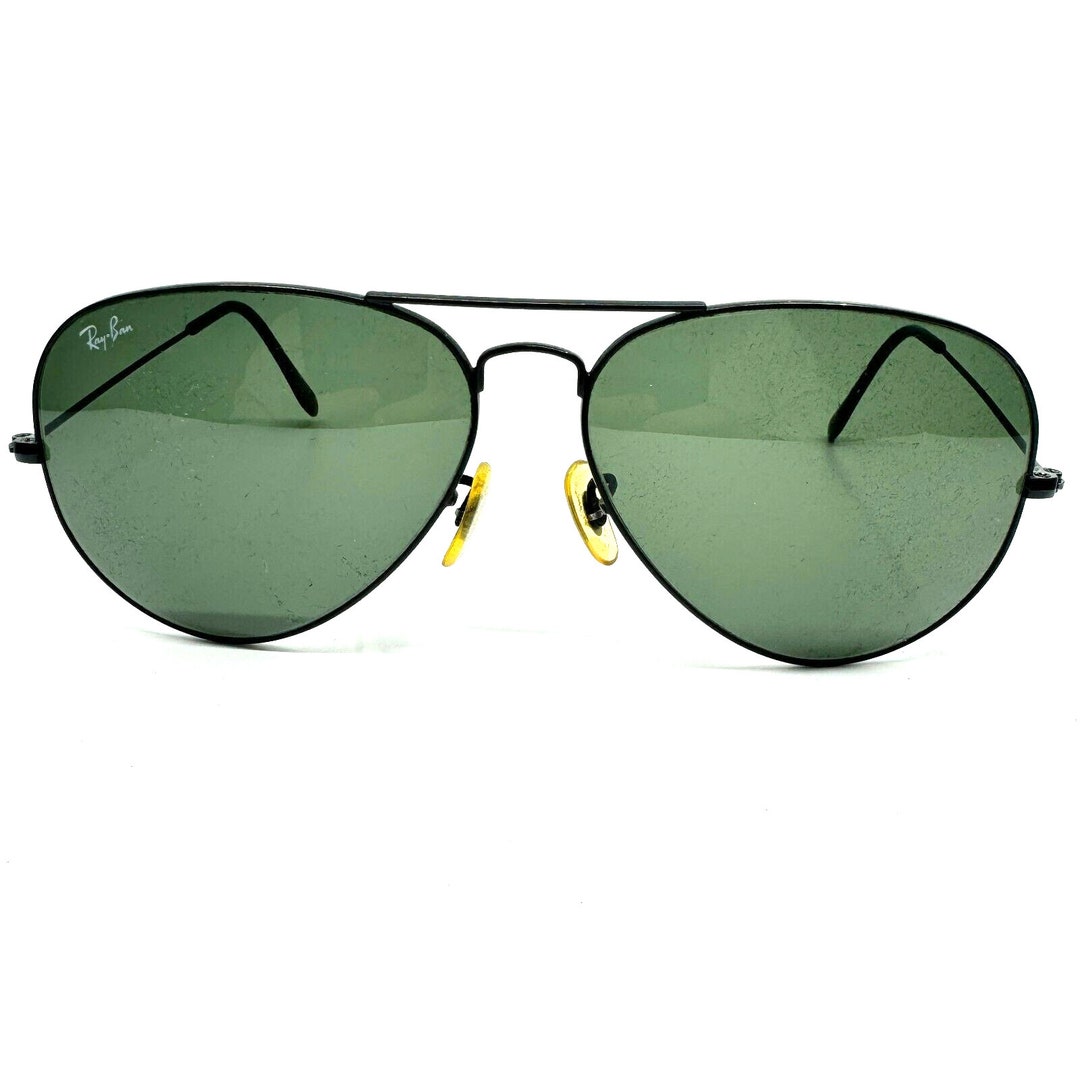 Ray-ban RB 3026 L2821 Aviator Sunglasses Polished Black G-15 Green 62mm ...