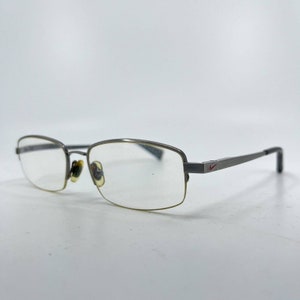 NIKE 8026 / 060 Gunmetal Gray Half-rimless Eyeglasses Frames H7252 - Etsy