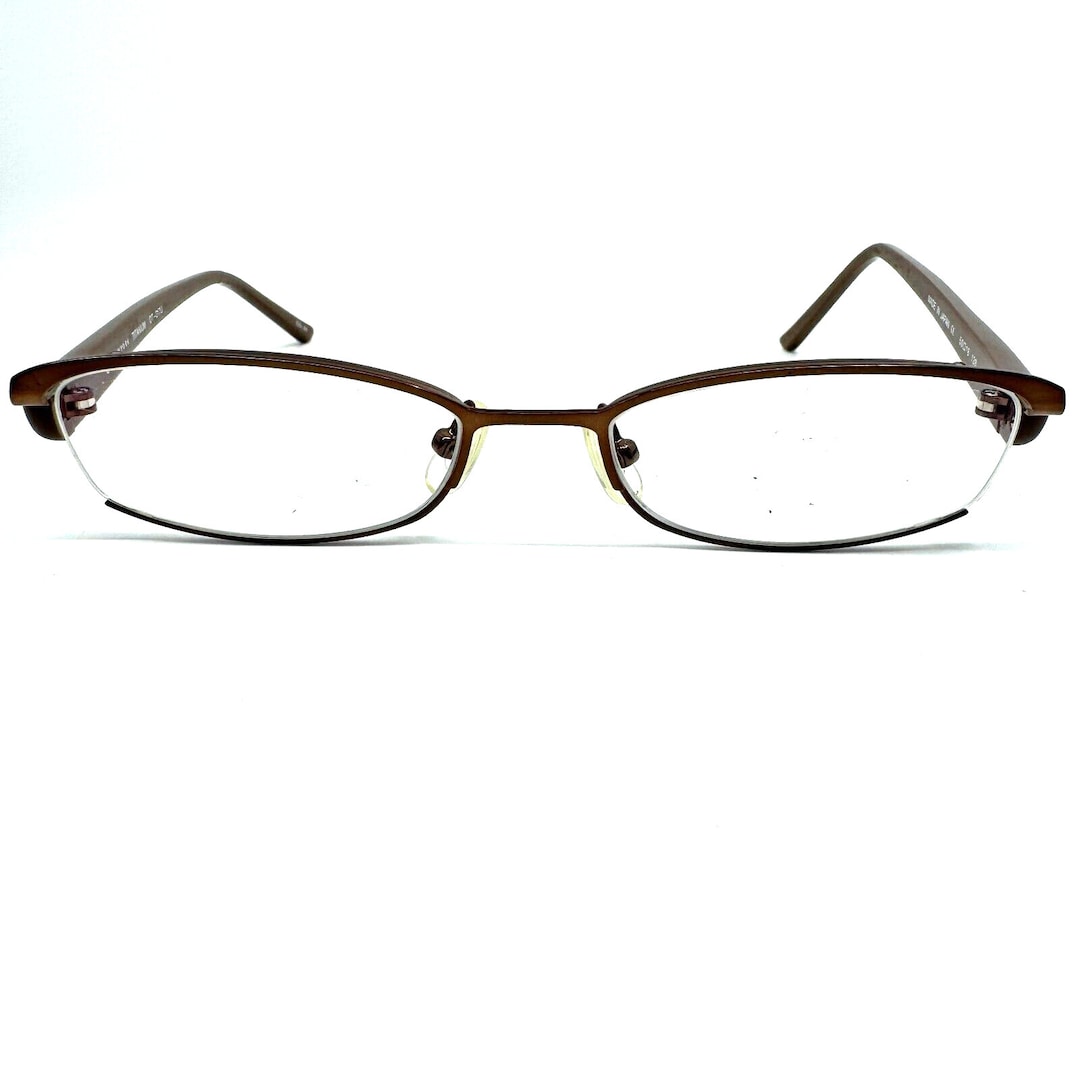 O&X NEW YORK Eyeglasses Frames Light Brown Titanium Ot-217u 50- 18 ...