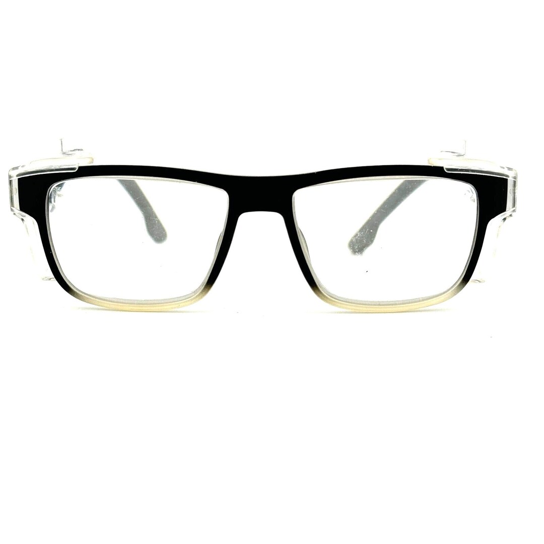 Hudson Optical Eyeglasses Frame Black Mens Side Shield Z87-2 Full Rim ...