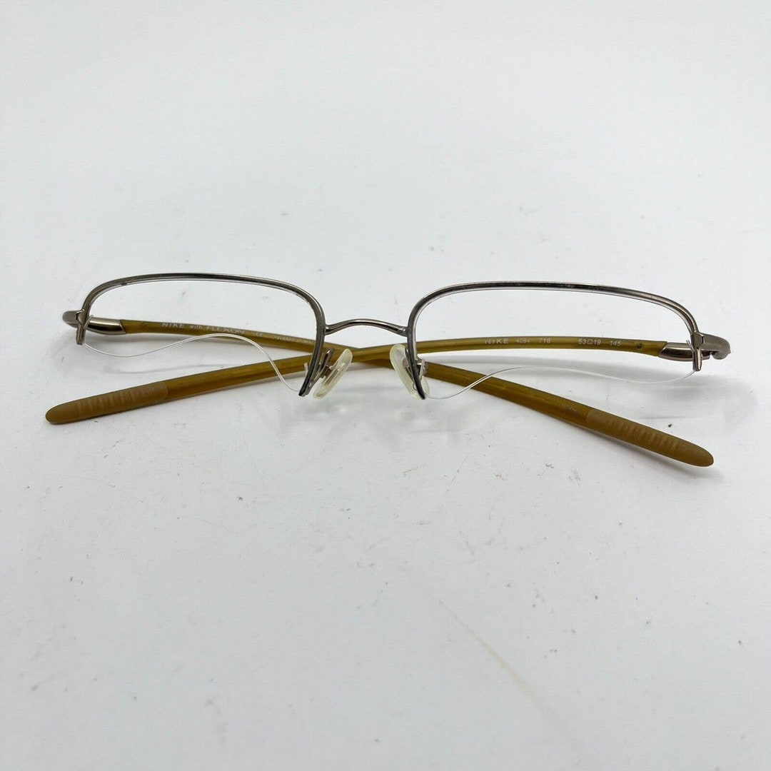 NIKE FLEXON 4084 718 Rectagnular Semi-rimless Sport Eyeglasses Frame 53 ...