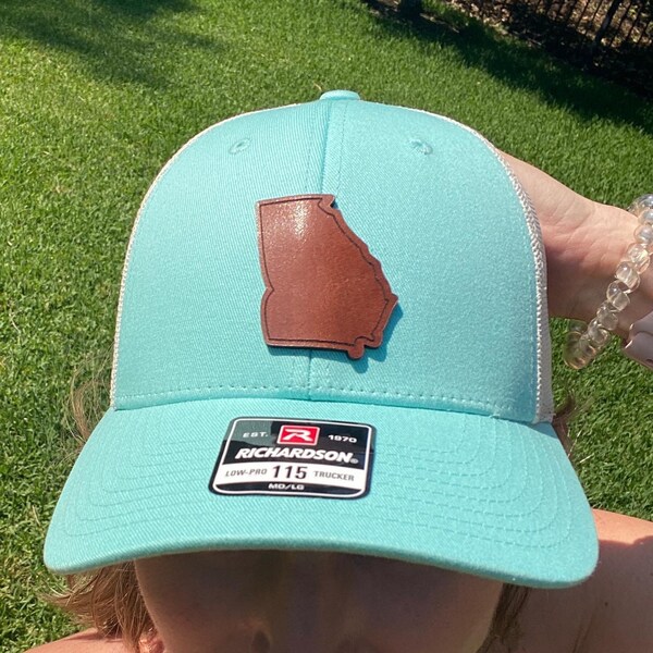 Georgia Leather Hat Patch - Etsy