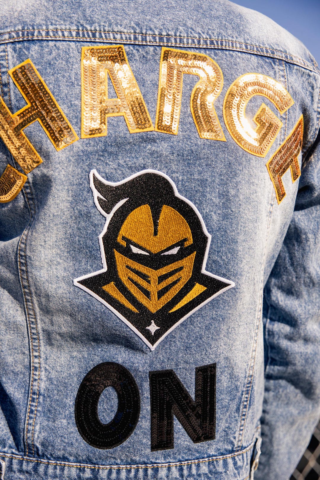 UCF Knights Charge on Custom Denim Jacket Limited Release - Etsy