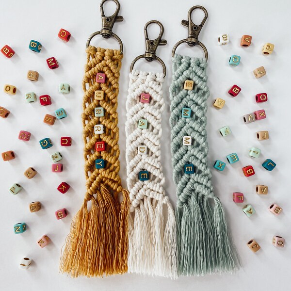 Macrame Keychain - Etsy