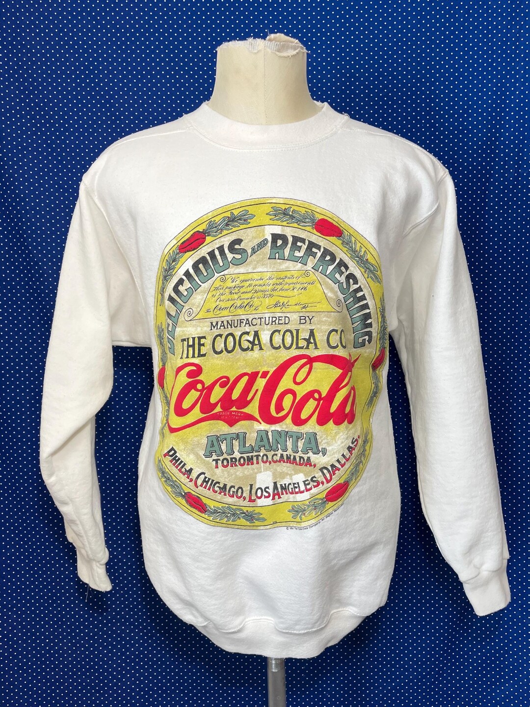 Vintage 1994 Coca Cola Pullover Crewneck Sweatshirt, Medium - Etsy