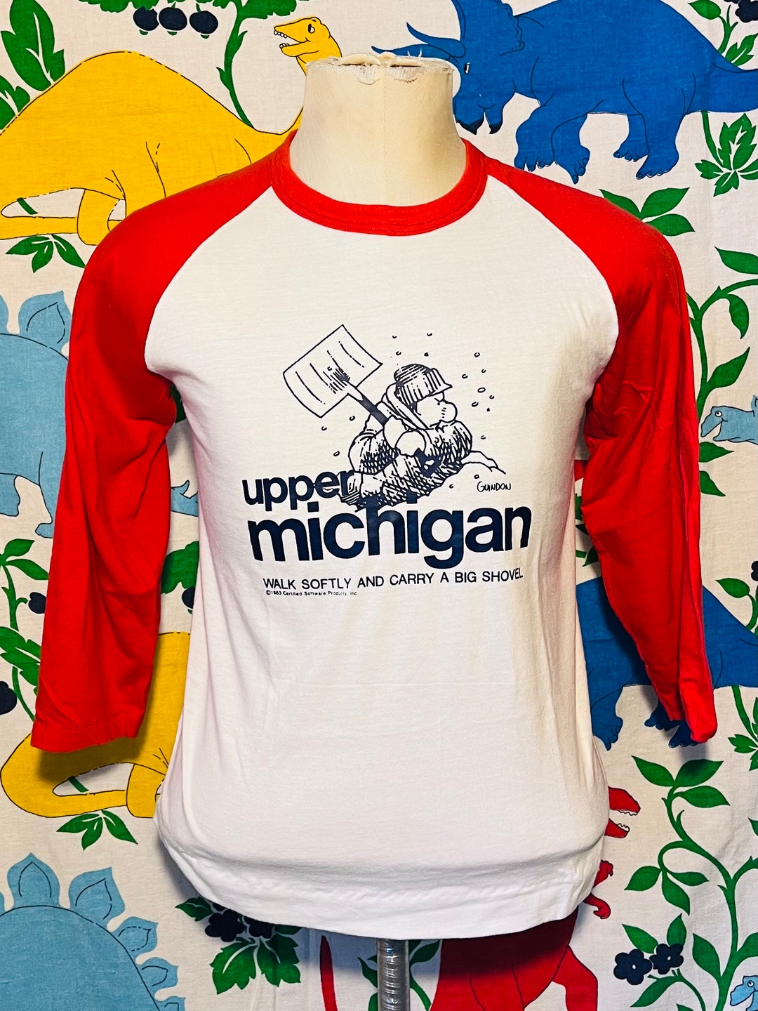 Vintage 1980s Michigan Upper Peninsula Raglan T-shirt Short - Etsy