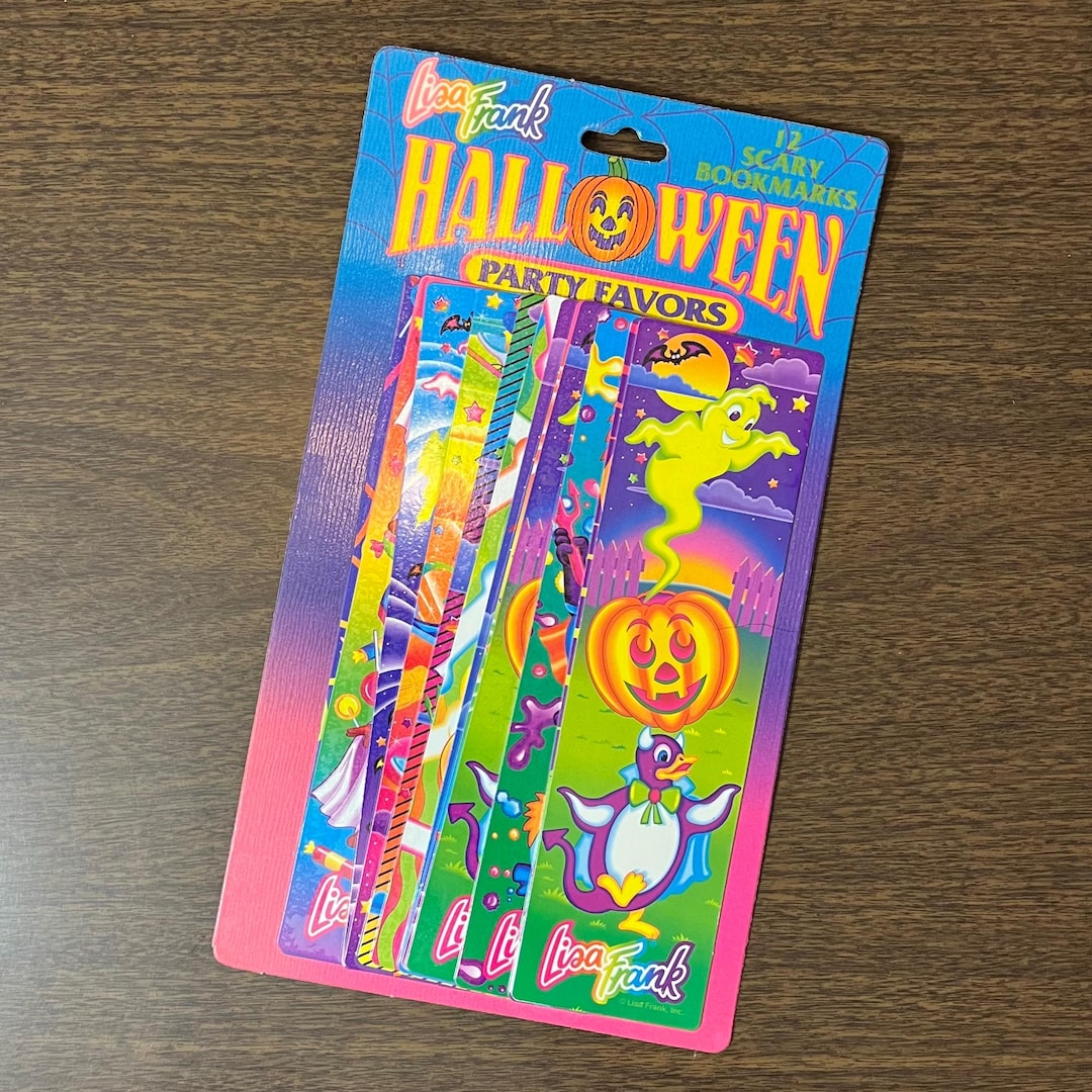 Vintage Lisa Frank Halloween Party Favors, 12 Scary Bookmarks, New in ...