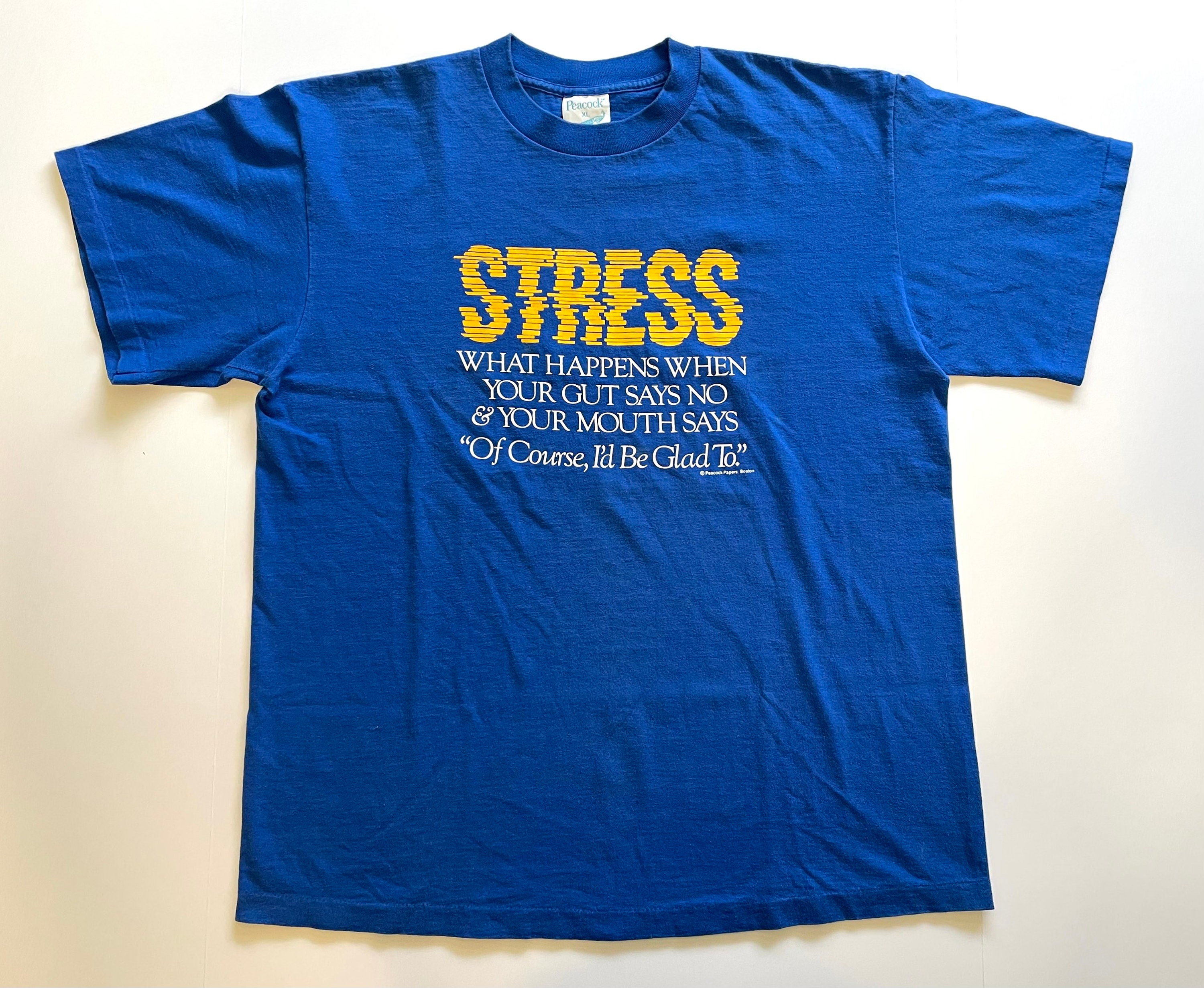 Vintage Late 80s, Early 90s STRESS T-shirt, XL - Etsy