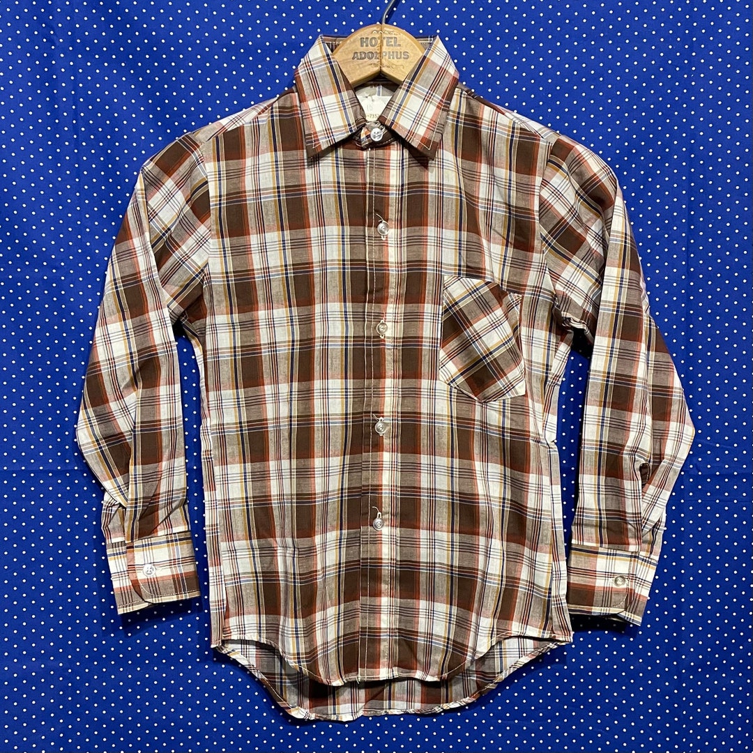 Deadstock Kid’s Vintage Button-up Plaid Shirt - Etsy