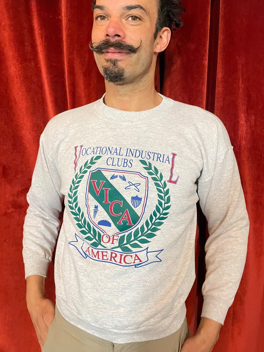 Vintage 1990s Vocational Industrial Clubs of America Pullover Crewneck ...