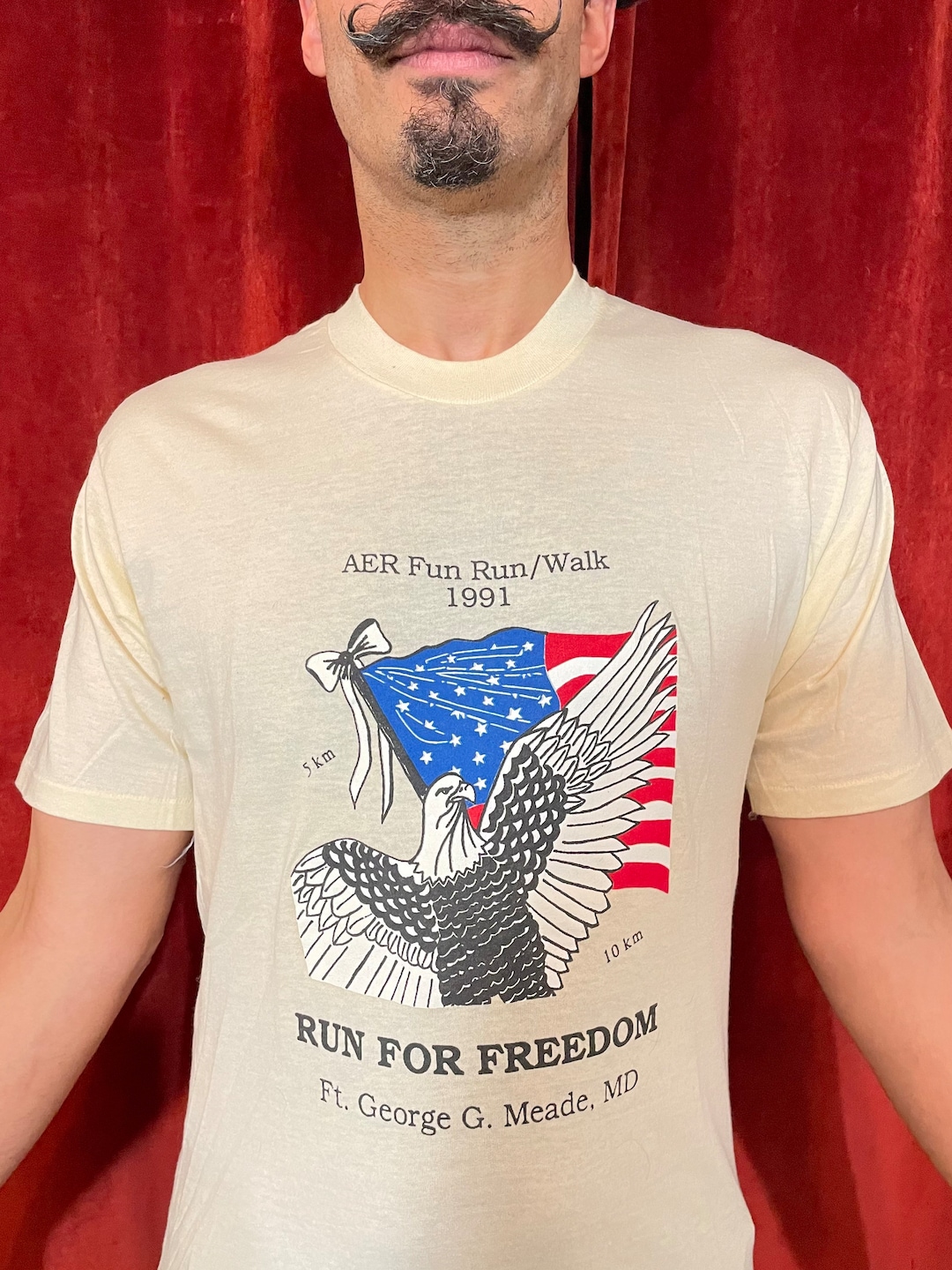 Soft Vintage 1991 Run for Freedom T-shirt, Medium - Etsy