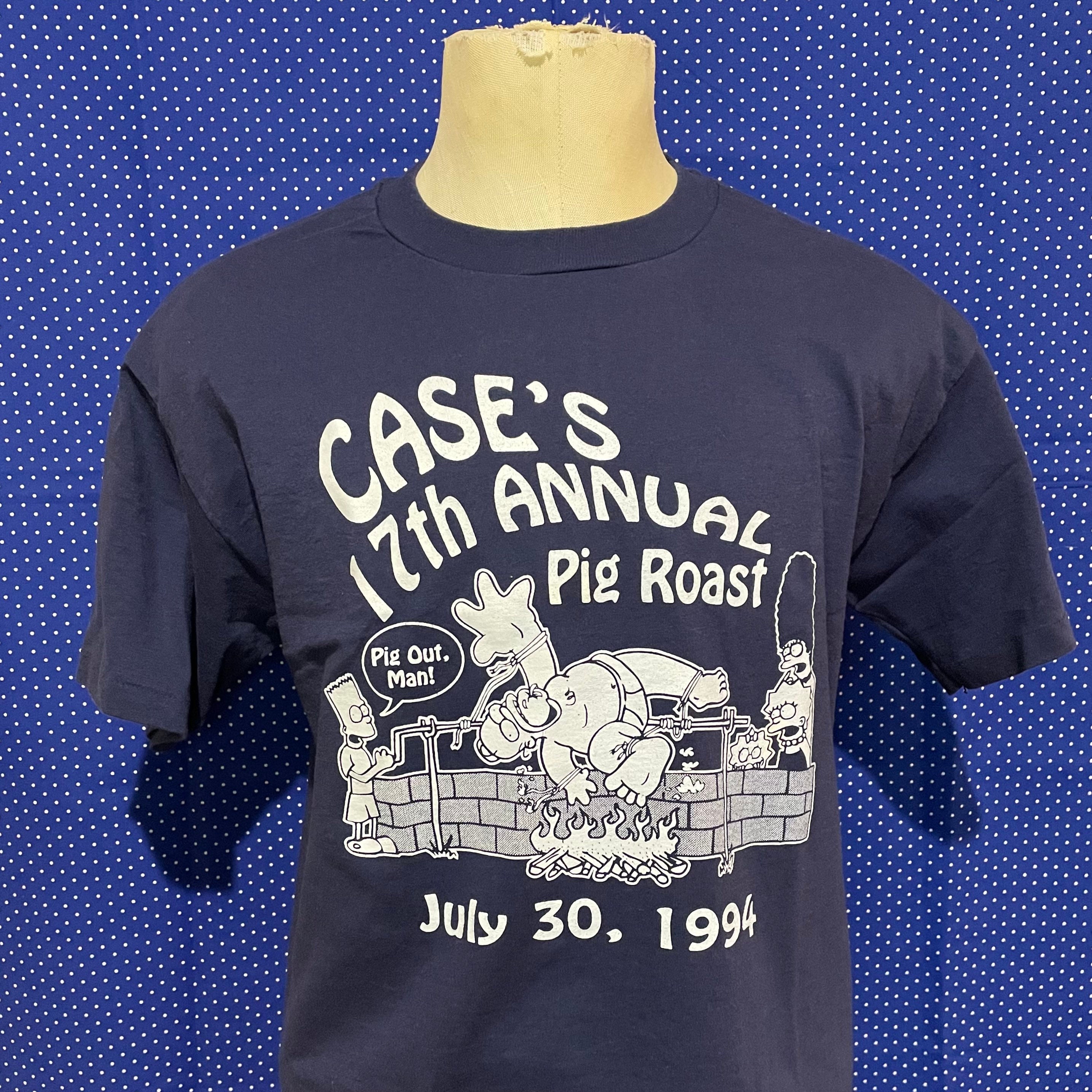 Vintage 1994 Bootleg Bart Pig Roast T-shirt, Large - Etsy