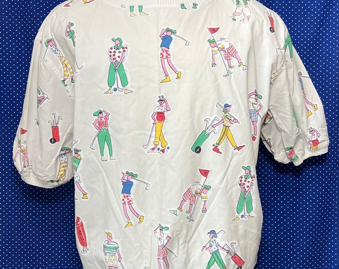 Vintage 1980’s-1990’s All-over Print Golf Shirt, XXL - Etsy