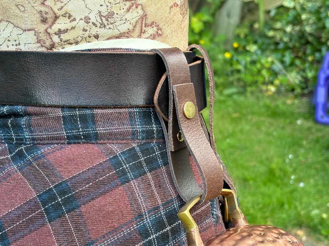 Leather Renfaire Belt Loop Tankard Clip Belt Mount Hook Bushcraft ...