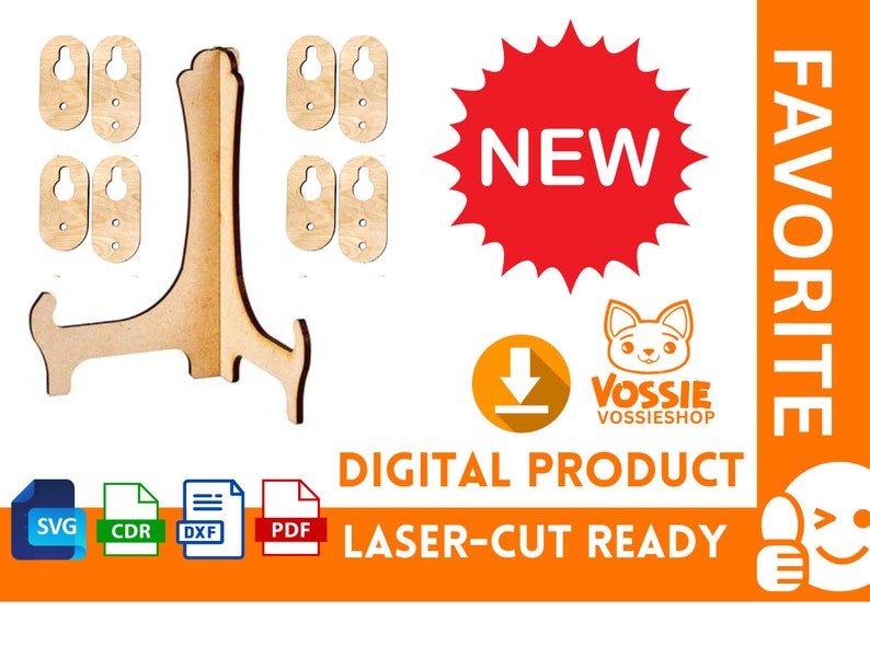 Mini Frame Hooks and Stands Laser-cut/cnc Digital Design | Svg, Dxf ...