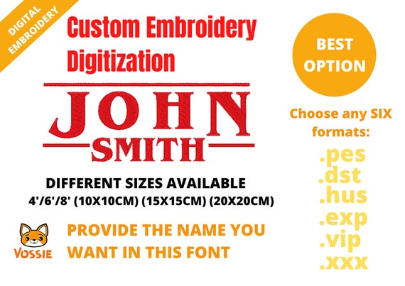 Custom Stranger Things Digital Conversion for Embroidery - Etsy