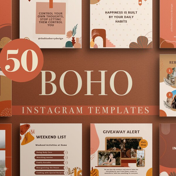 RETRO IG TEMPLATE, Real Estate Content, Branding Coach, Business Posts ...