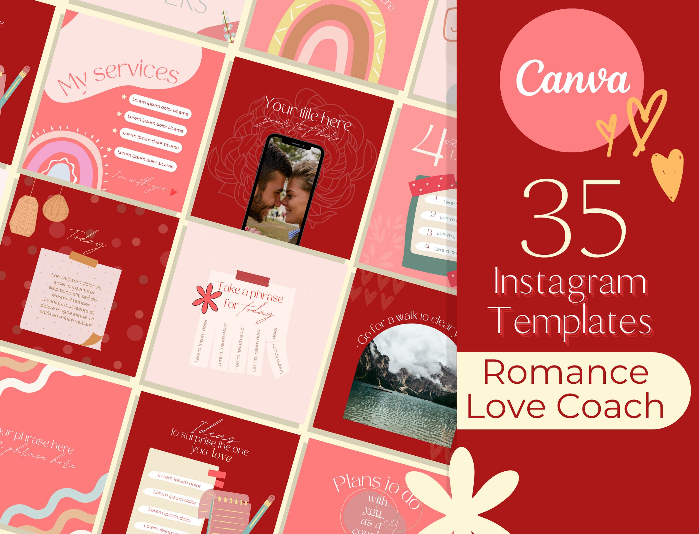 Love Coach Template, Relationship Reading, Couple Therapy Coach, Red ...