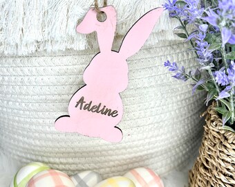 Personalized Wooden Easter Name Tag - Etsy