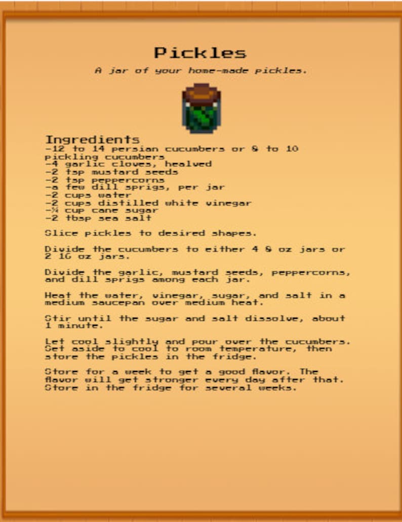 Stardew Valley Cookbook (complete With All Recipes and Artisan Goods ...