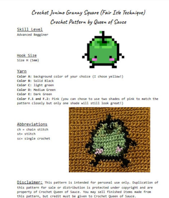 Junimo Granny Square Pattern - Etsy