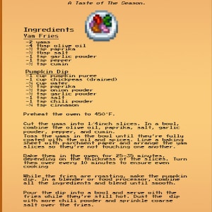 Stardew Valley Cookbook (complete With All Recipes and Artisan Goods ...