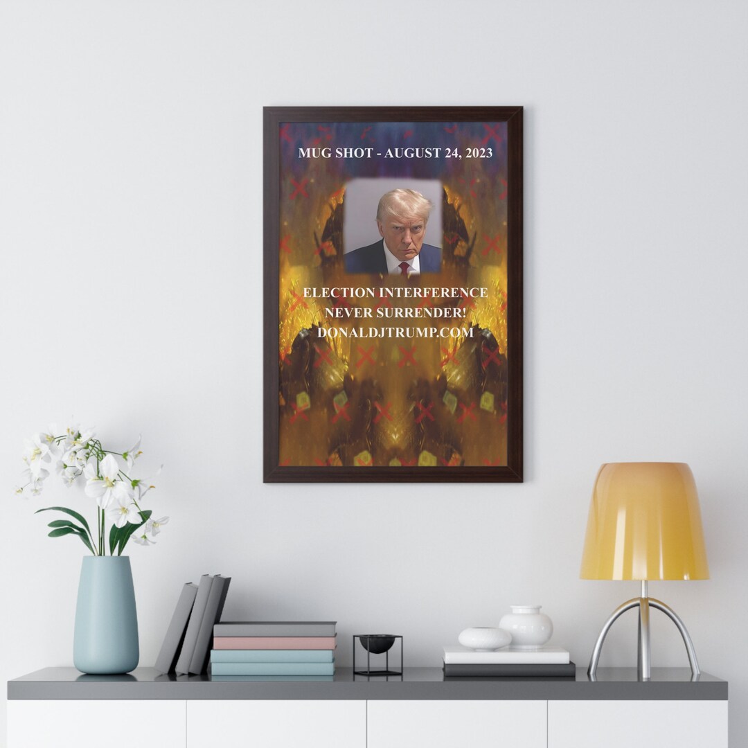 Trump mug Shot Poster by Trumpster.net MAGA Movie Poster 3 Sizes ...