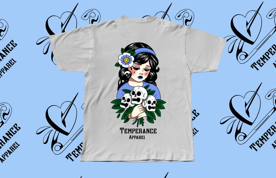 Crying Girl, Cry Baby Tattoo Girl, T-shirt, Custom Clothing, American ...