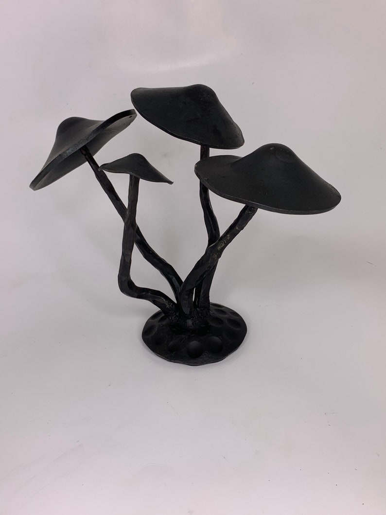 Hand Forged Metal Mushroom Sculpture Desktop Art - Etsy
