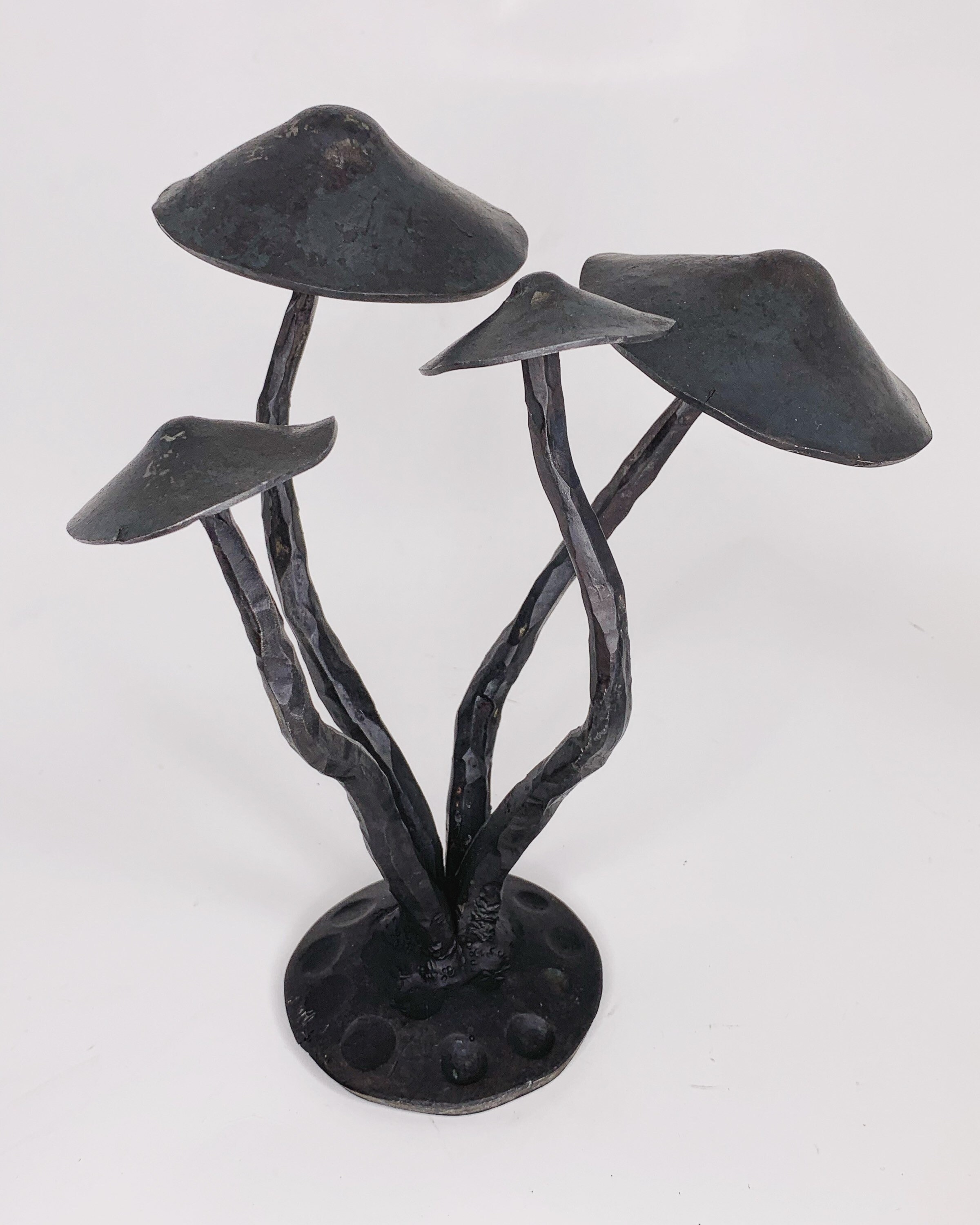 Hand Forged Metal Mushroom Sculpture Desktop Art - Etsy