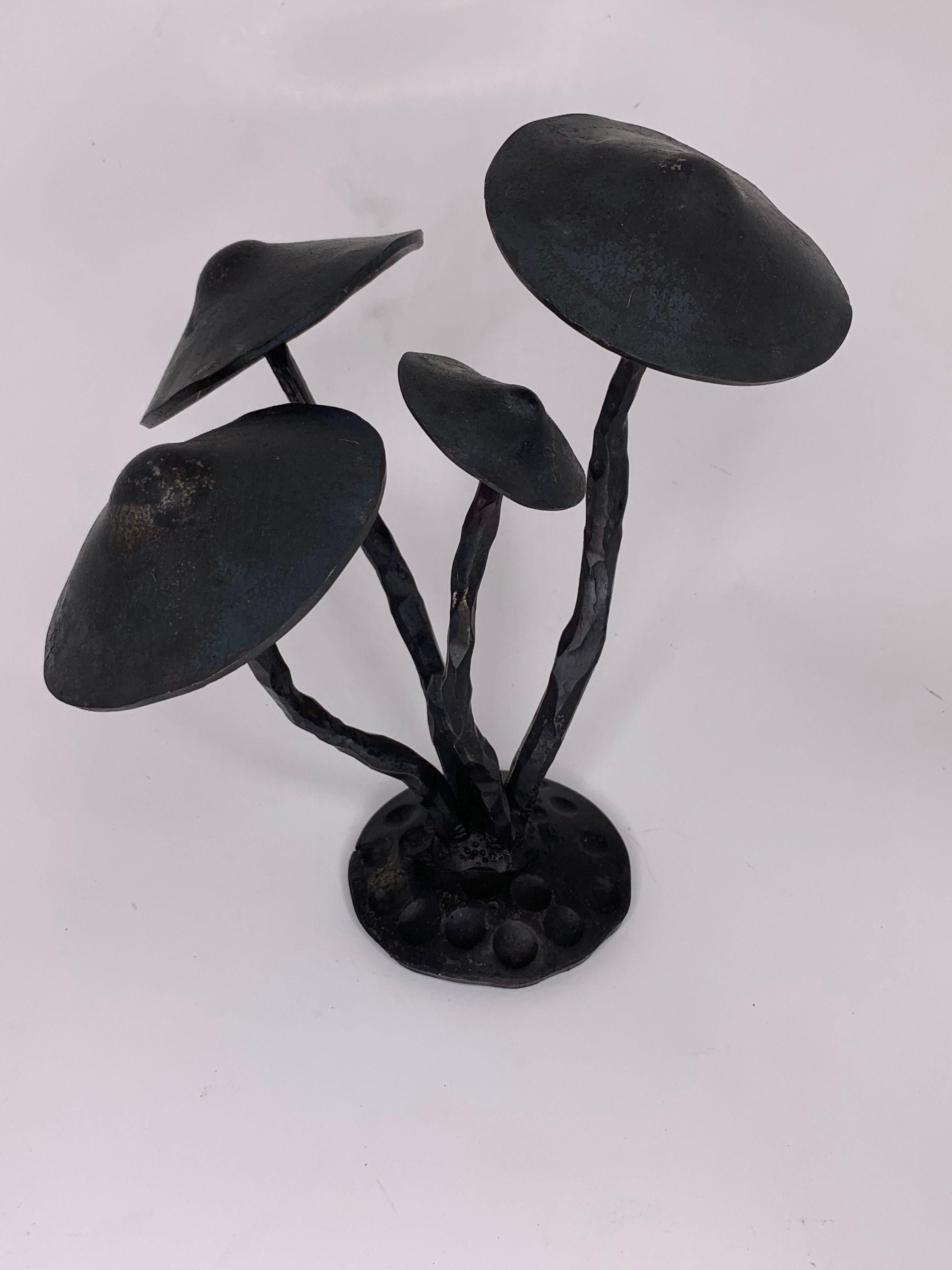 Hand Forged Metal Mushroom Sculpture Desktop Art - Etsy