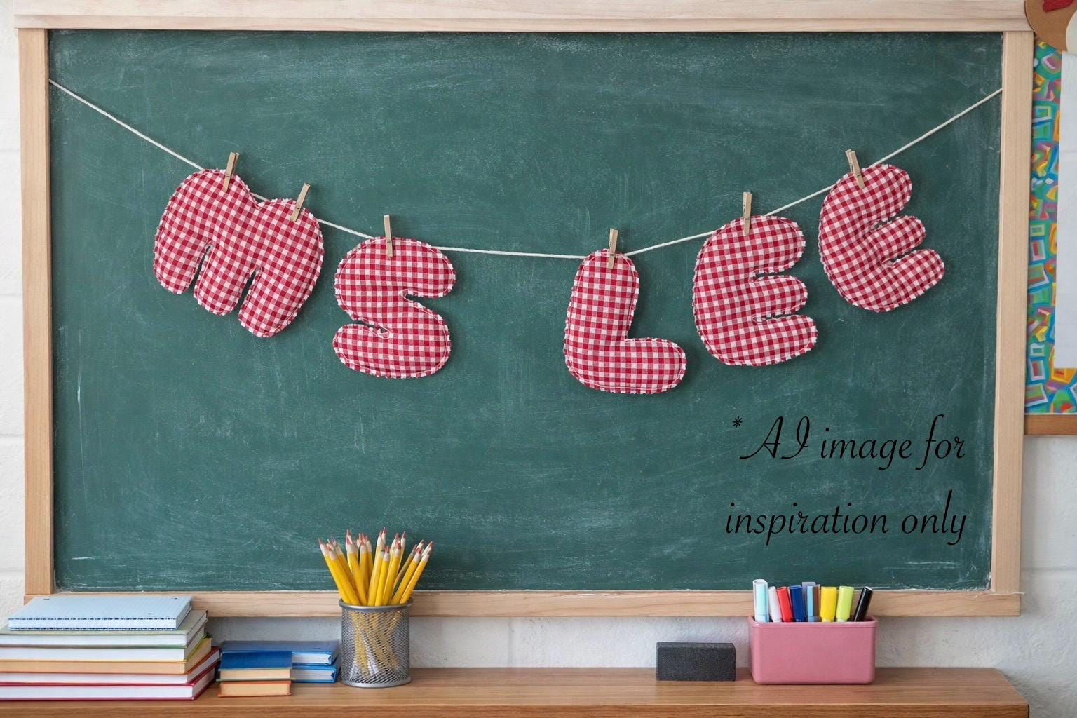Teacher Name Banner, Teacher Appreciation Gift, Classroom Decor, Gift ...